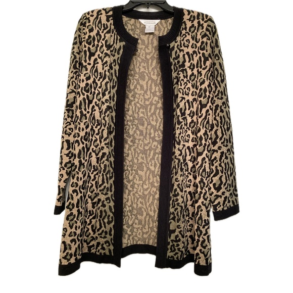 Misook | Sweaters | Misook Vintage Cheetah Print Cardigan | Poshmark